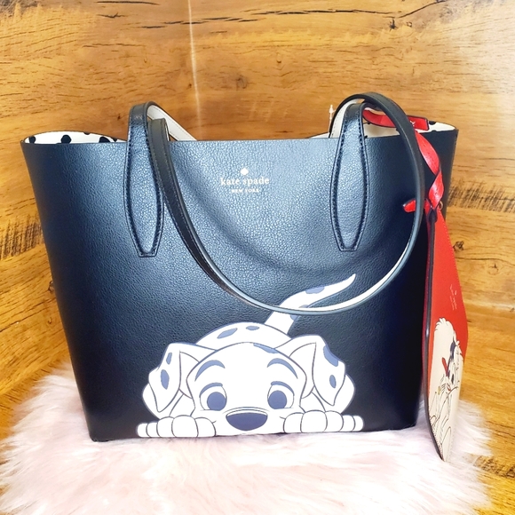 kate spade | Bags | Nwt Disney X Kate Spade Small Dalmatians Tote Bag ...